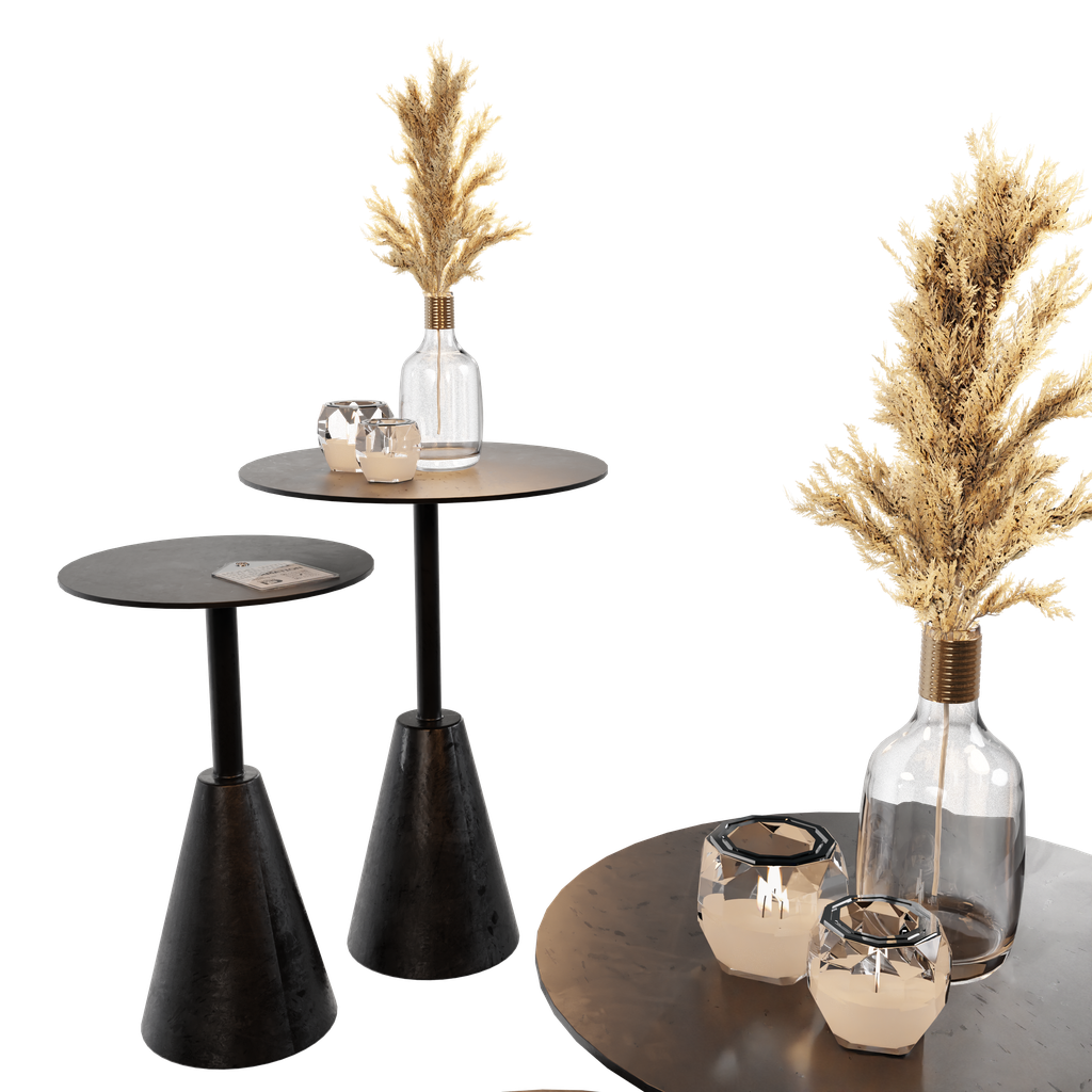 Round table with succulent | FREE Tables models | BlenderKit