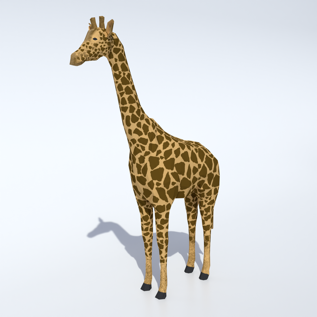 Low Poly Giraffe | Mammals models | BlenderKit