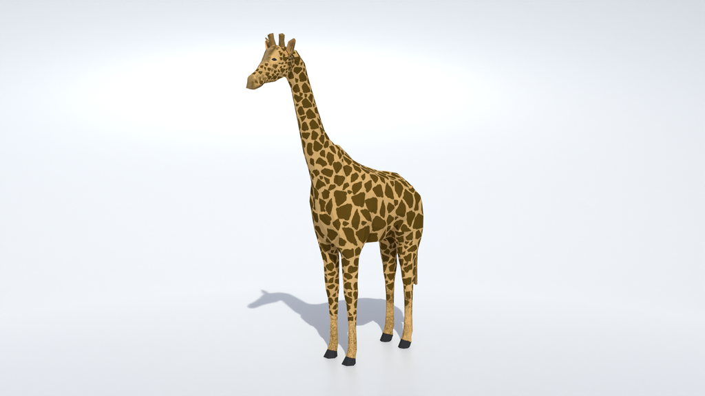 Low Poly Giraffe | Mammals models | BlenderKit