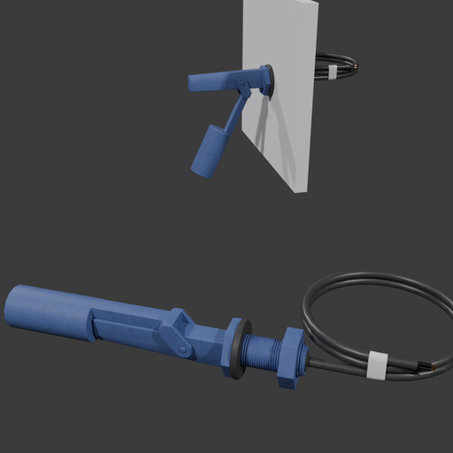 Wall Liquid Level Sensor | FREE Industrial parts models | BlenderKit