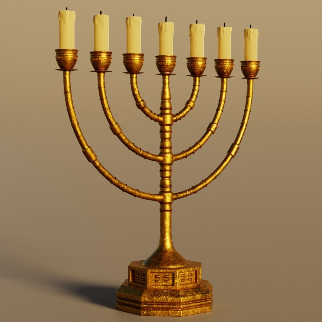 Ancient menorah | Holiday Decorations models | BlenderKit