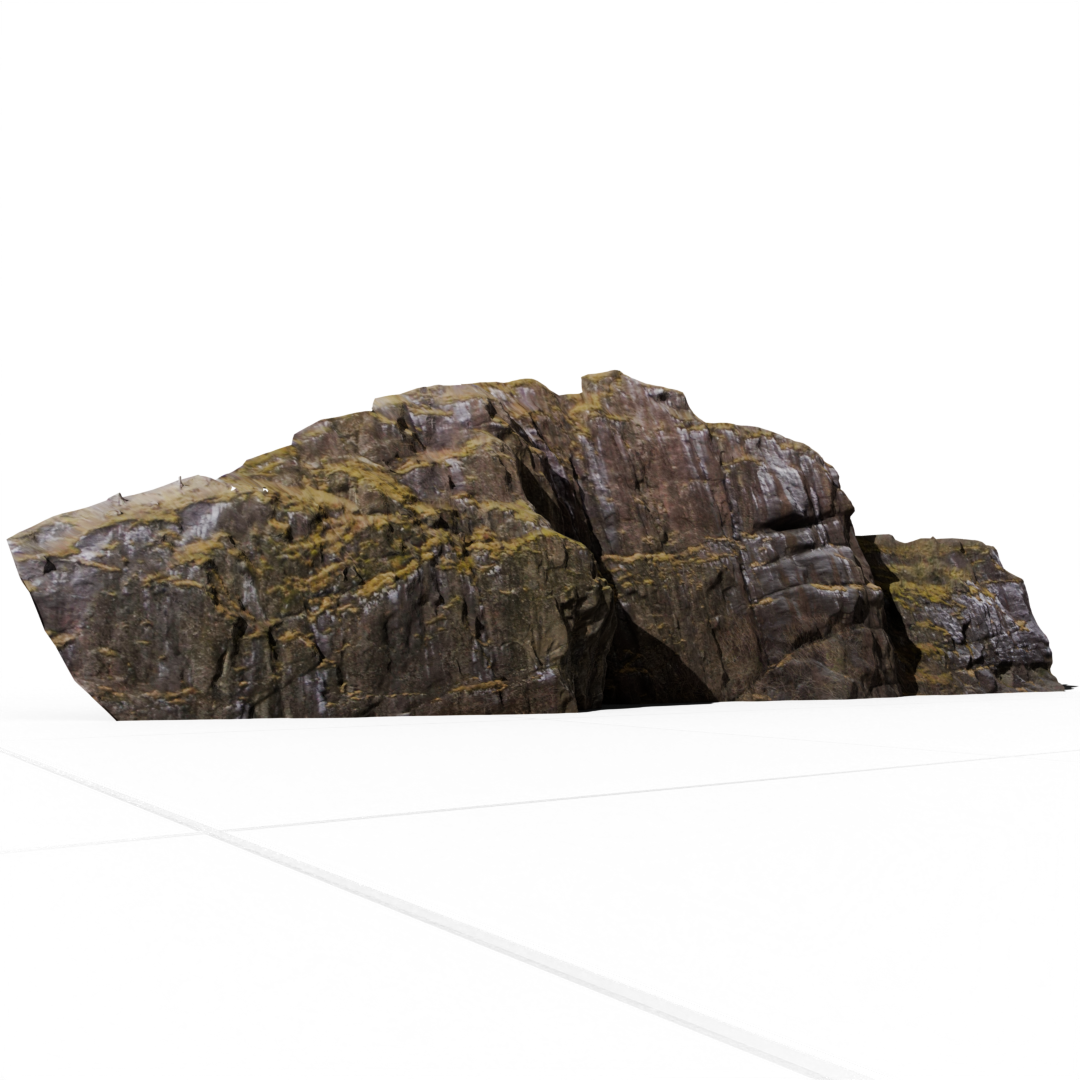 Moss Rock Wall | FREE Terrains models | BlenderKit