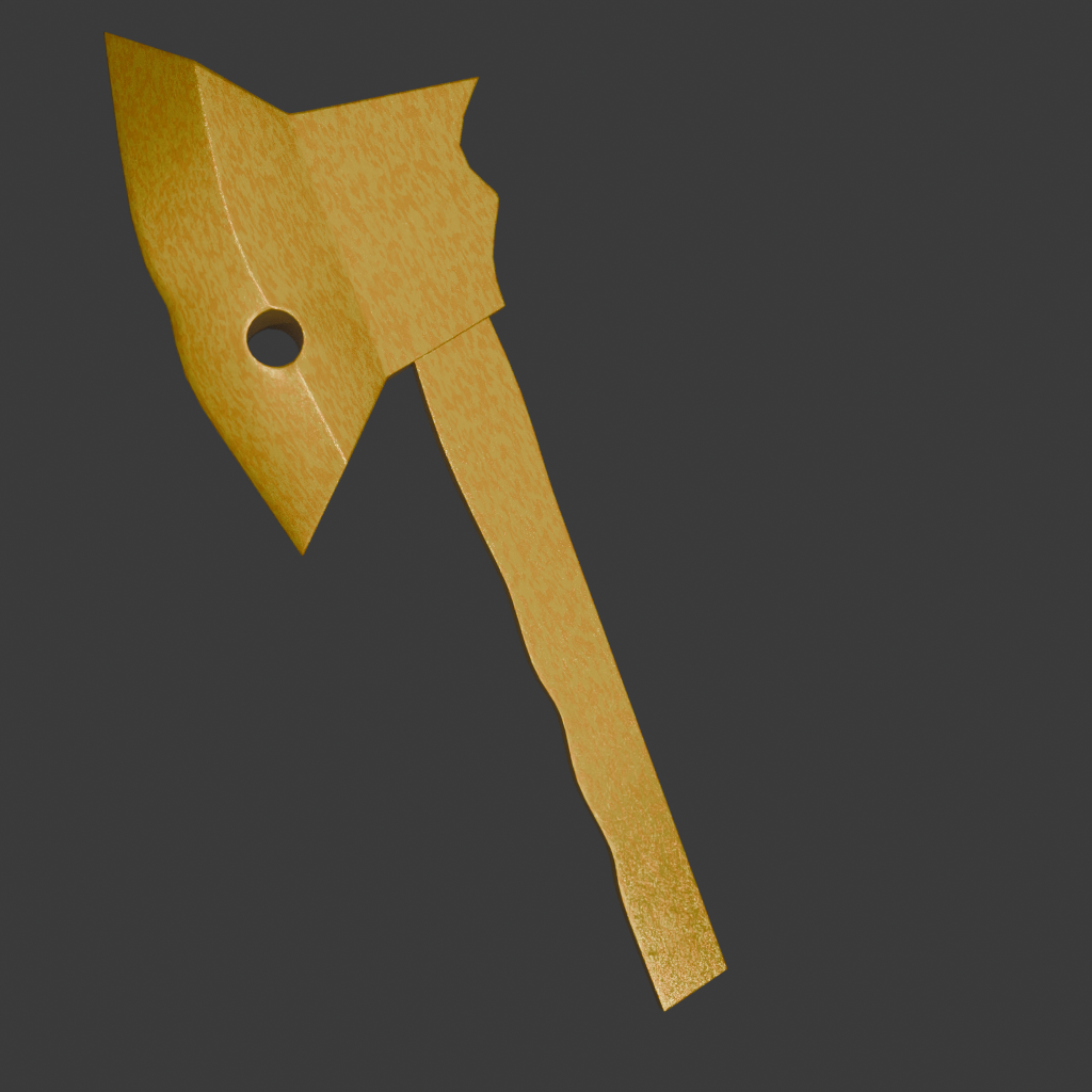 Gold axe | FREE Sci-Fi Weapons models | BlenderKit