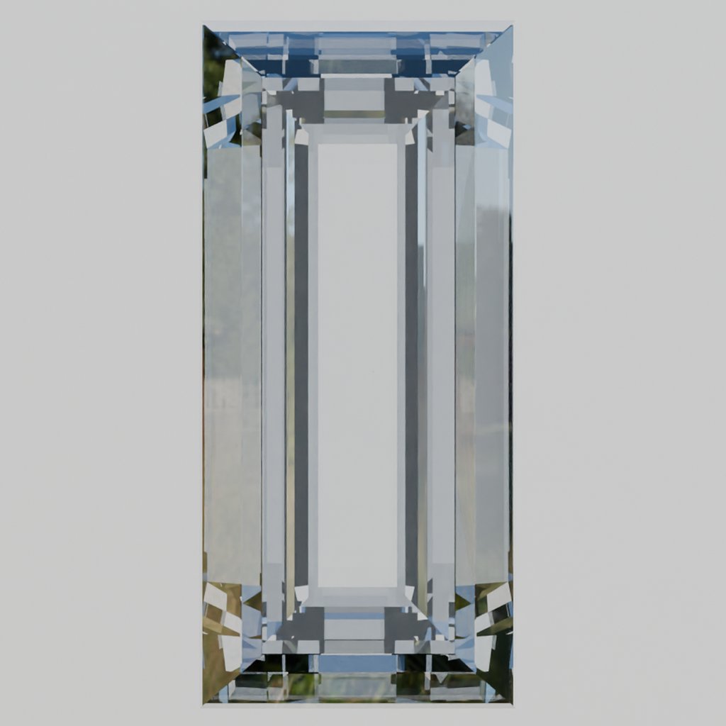 Baguette Cut Diamond | Interior Decorations models | BlenderKit