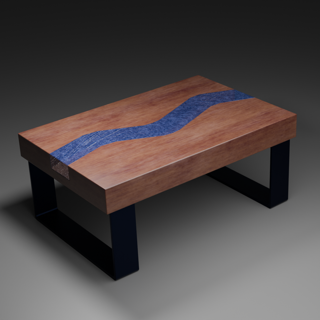 Resin River Coffee Table | Tables models | BlenderKit