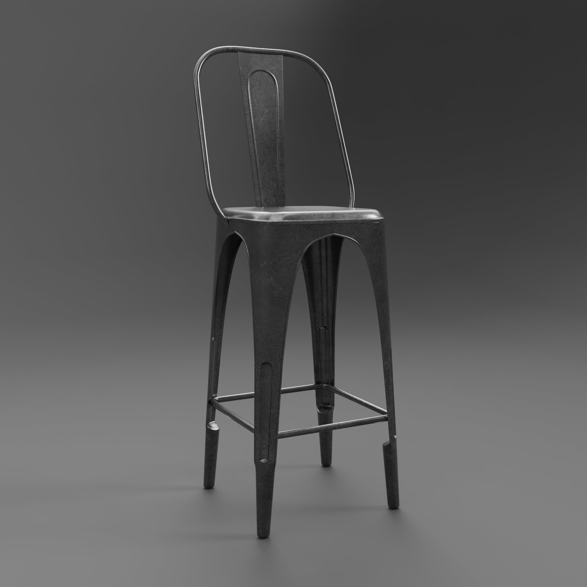 Restoration Hardware Remy Stool | Bar chairs models | BlenderKit