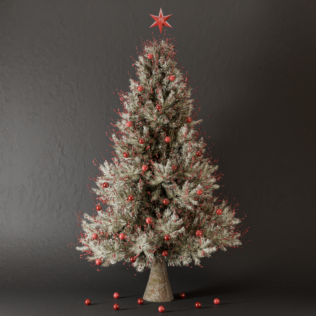 SJ-red tree | Holiday Decorations models | BlenderKit