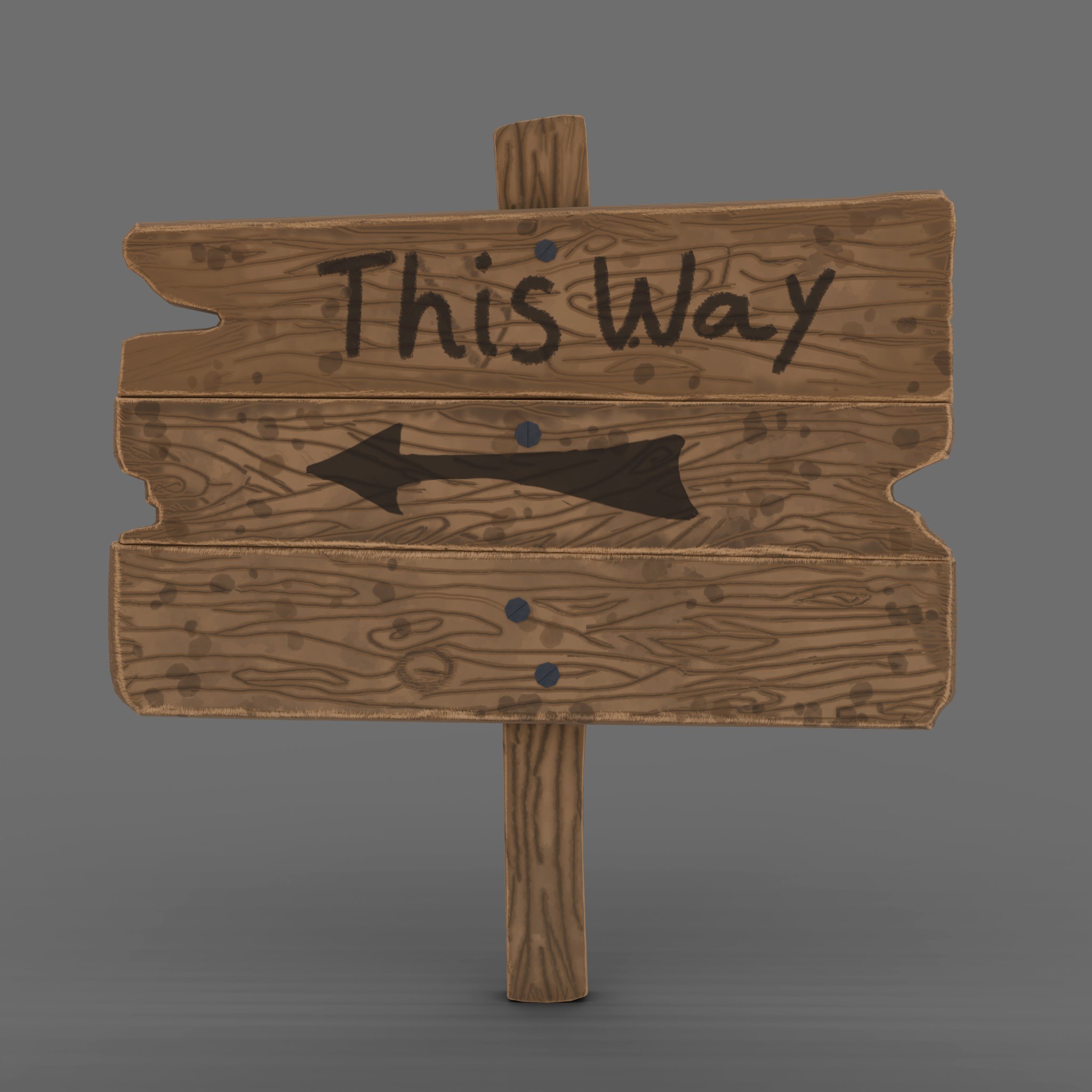 This way signpost | Signs models | BlenderKit