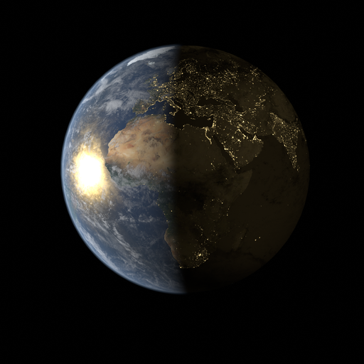Earth With Procedural Planet Shader | Science scenes | BlenderKit