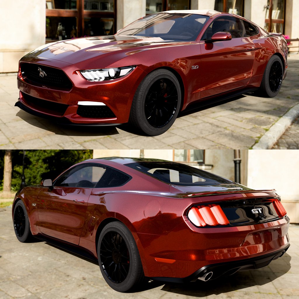 BlenderKit | Download the FREE Ford Mustang GT (ready for rigging) model