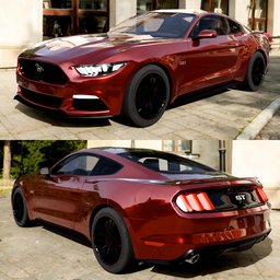 BlenderKit | Download the FREE Ford Mustang GT (ready for rigging) model