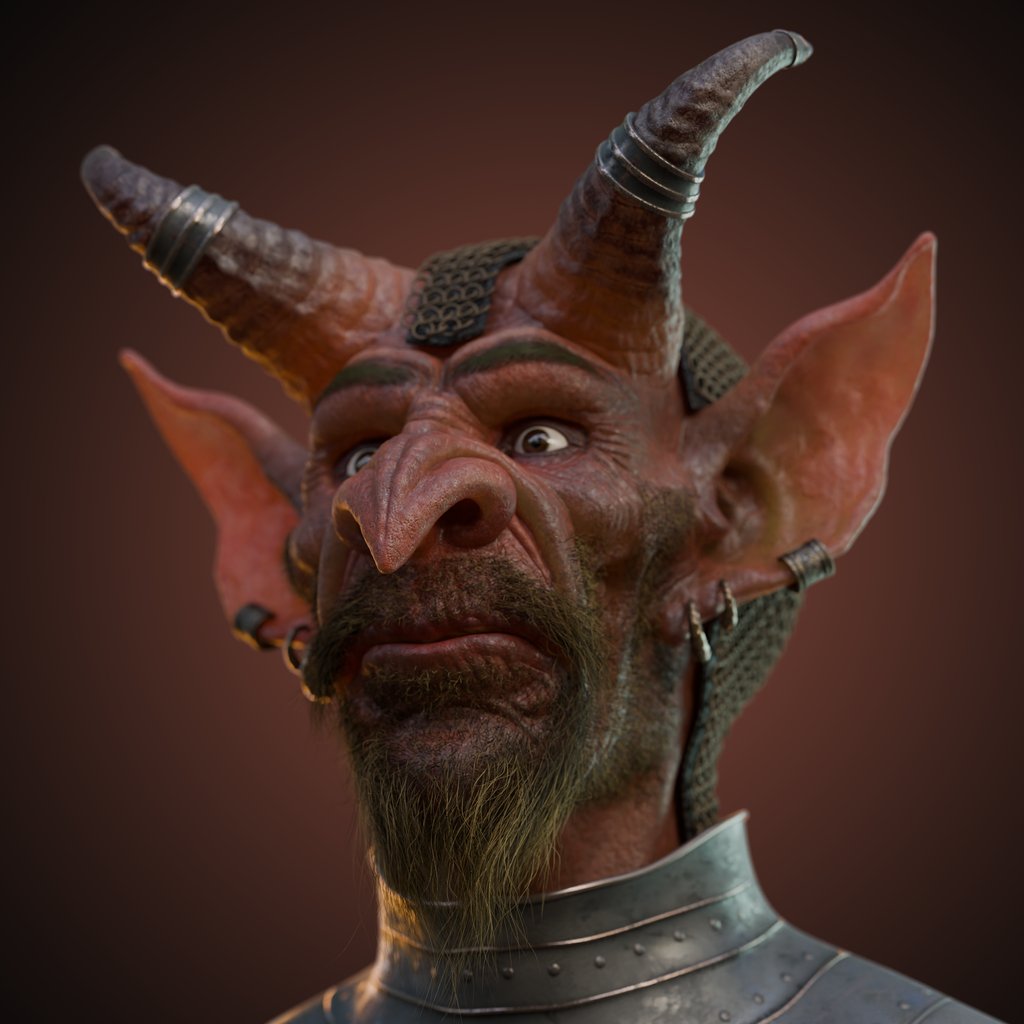 Horned Red Goblin | Monsters & Creatures models | BlenderKit
