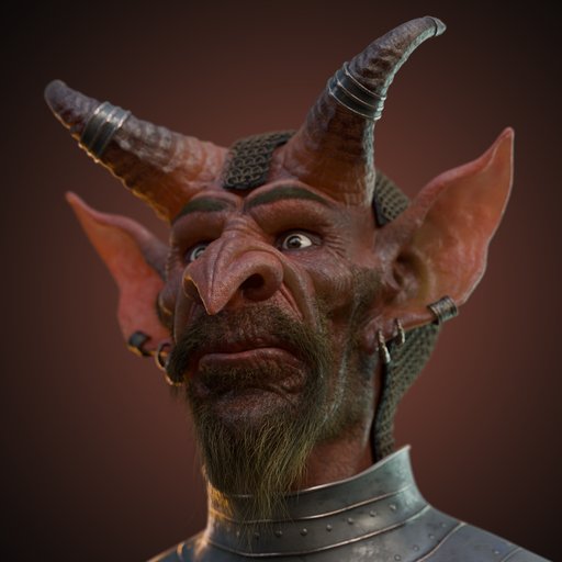 Horned Red Goblin | Monsters & Creatures models | BlenderKit