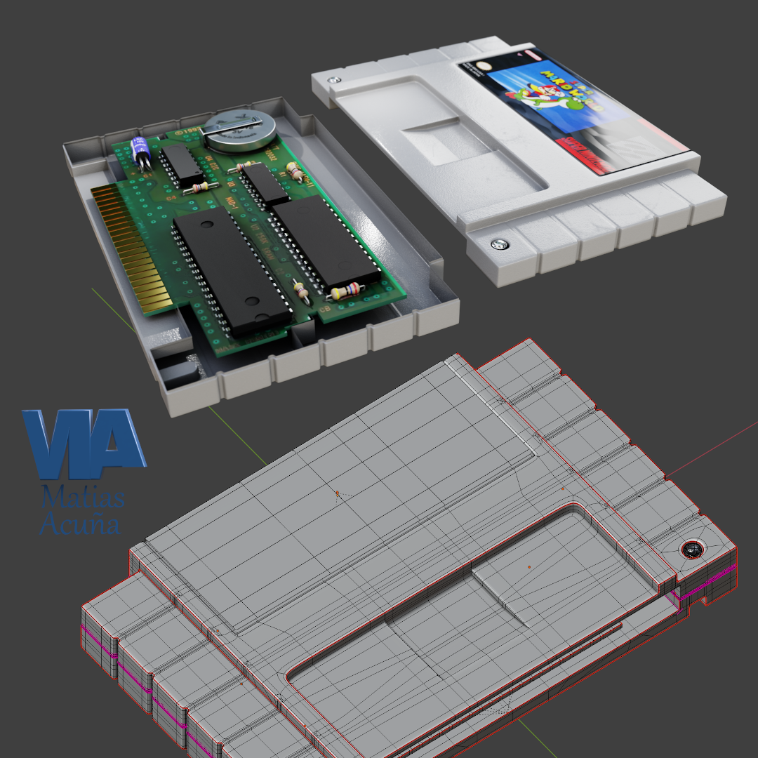 Super nintendo cartridge | Video devices models | BlenderKit