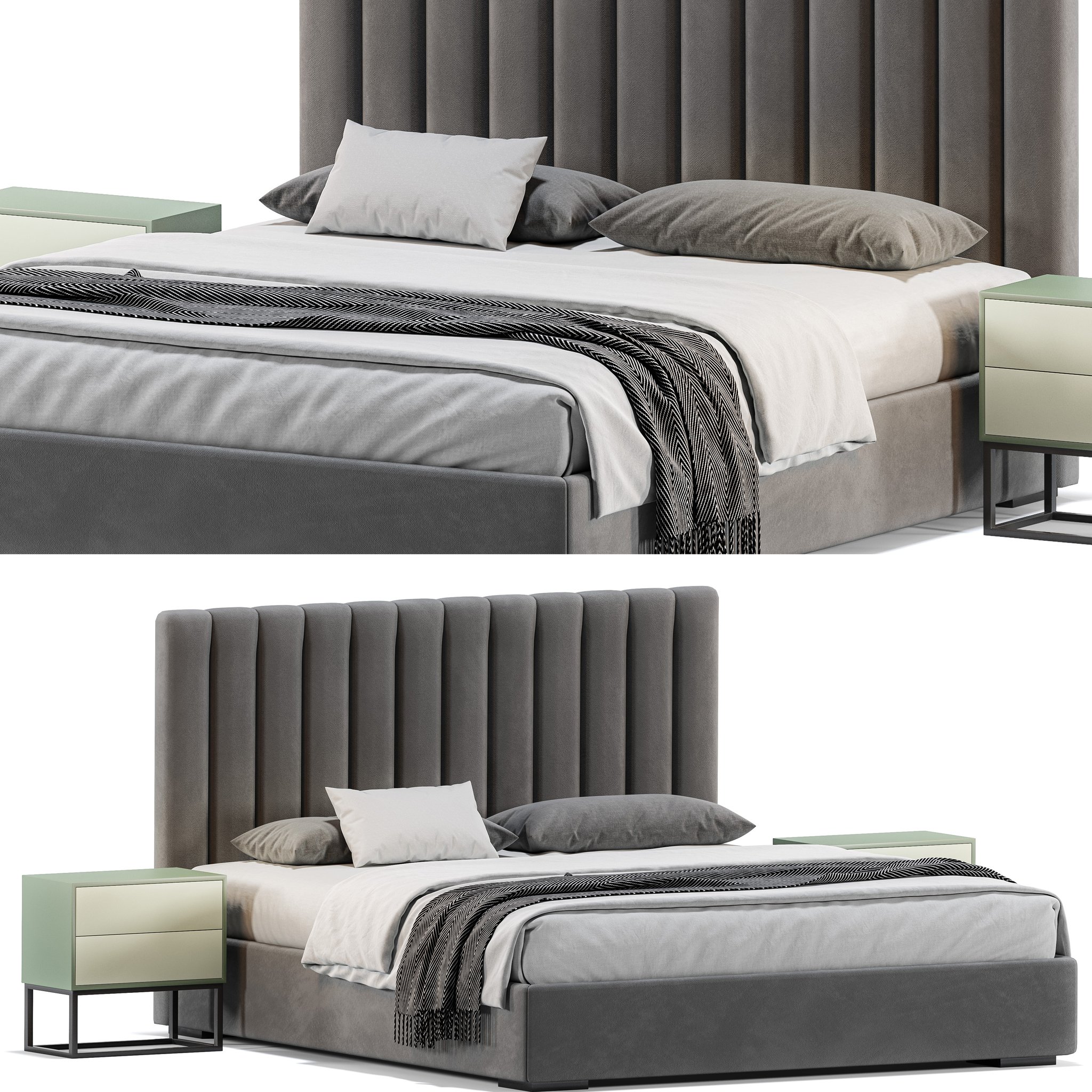 Bed K3 by delavega | Beds models | BlenderKit