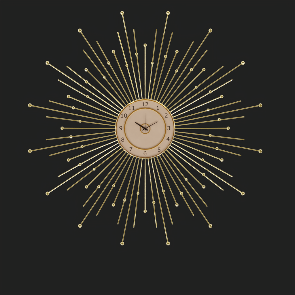 Wall clock w/Dot & lines | Clocks models | BlenderKit