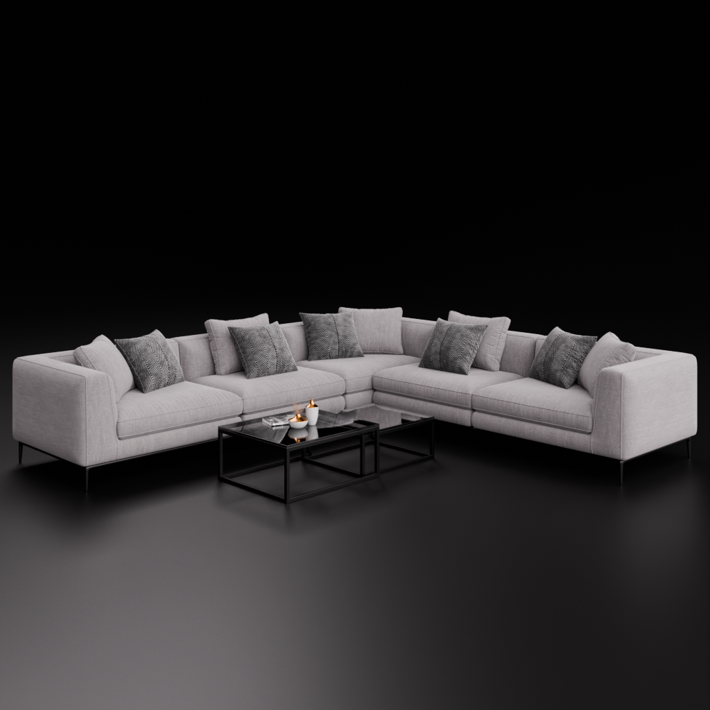 Sofa Michel Corner | Sofas models | BlenderKit