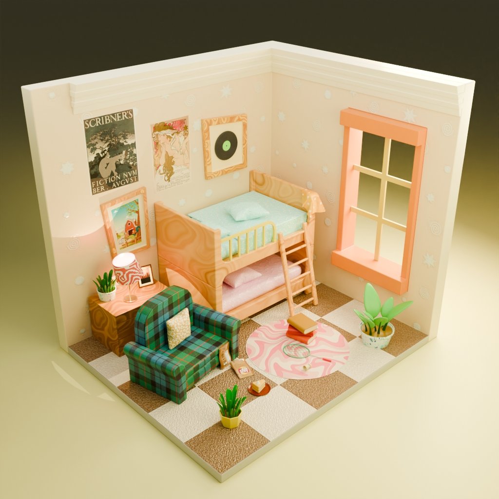 BlenderKit | Download the Bedroom scene