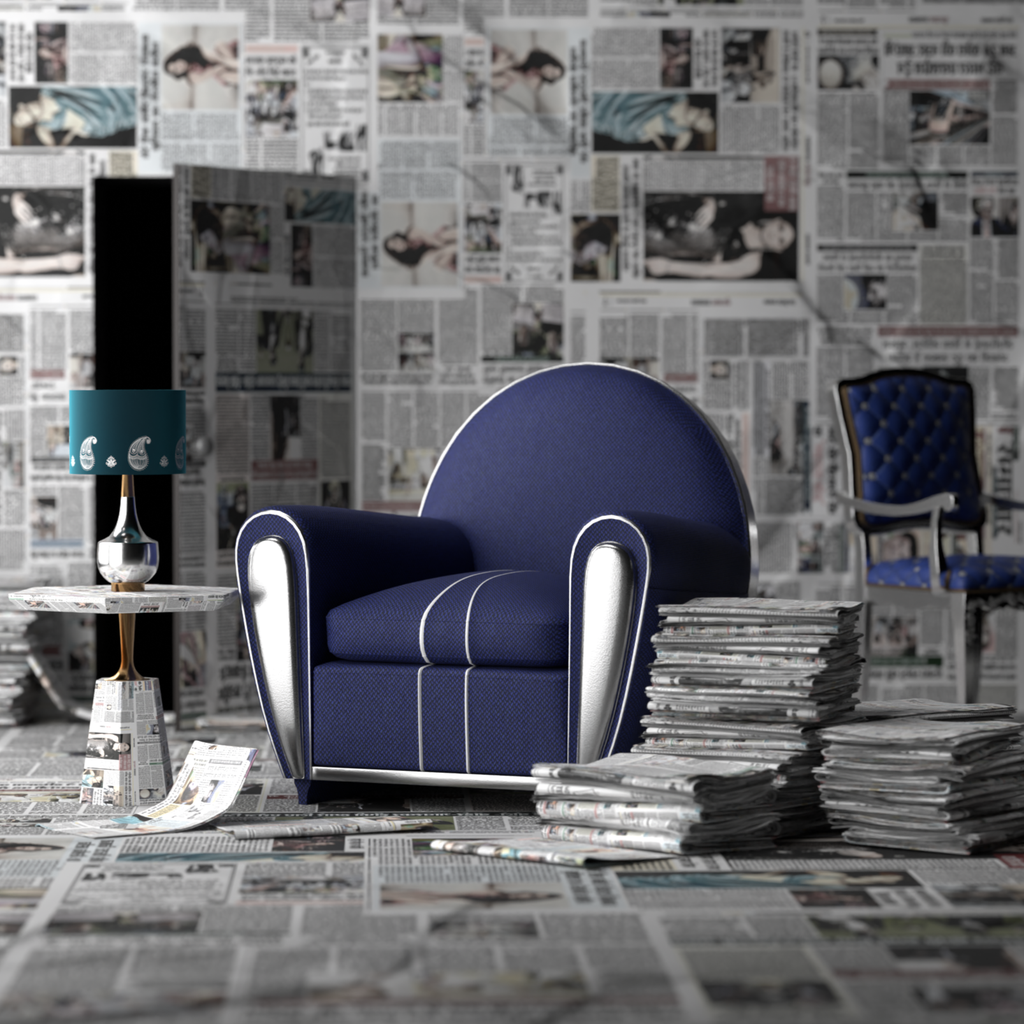 BlenderKit | Download the Newspaper theme photography set scene