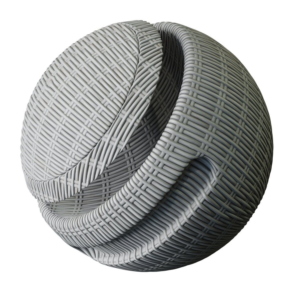 White wicker | FREE wood materials | BlenderKit