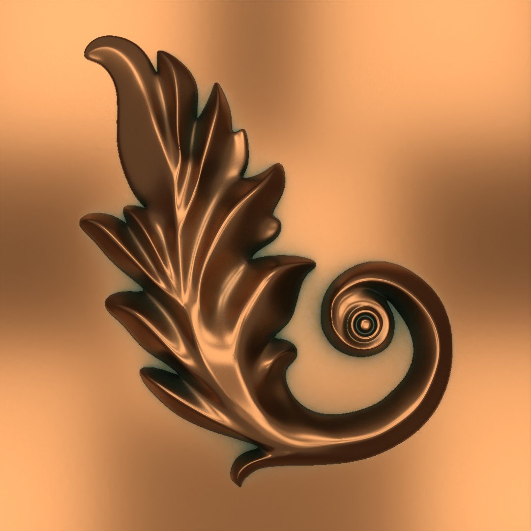 Baroque Feather Ornament | sculpture brushes | BlenderKit