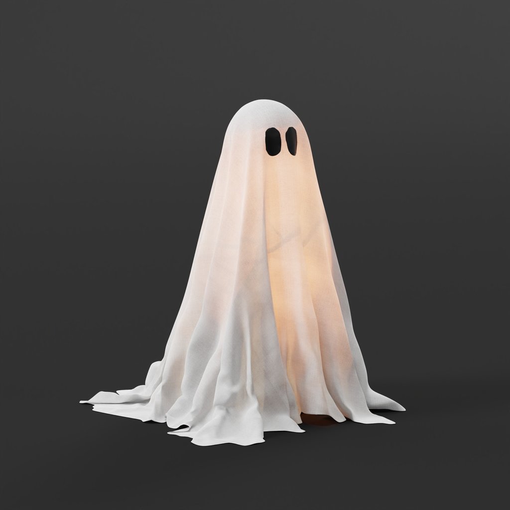BlenderKit | Download the FREE Ghost Halloween decoration model