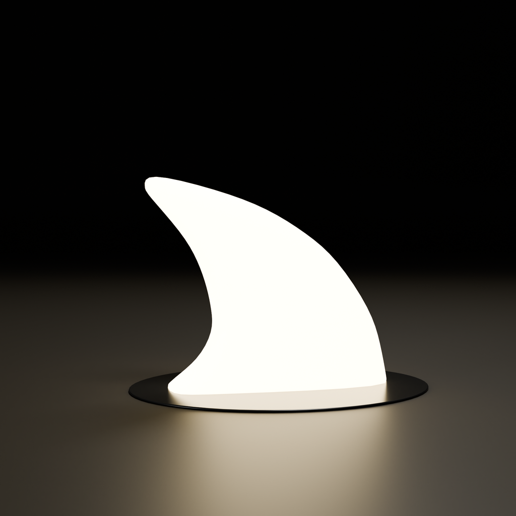 Simple shark fin table lamp | Table Lamps models | BlenderKit