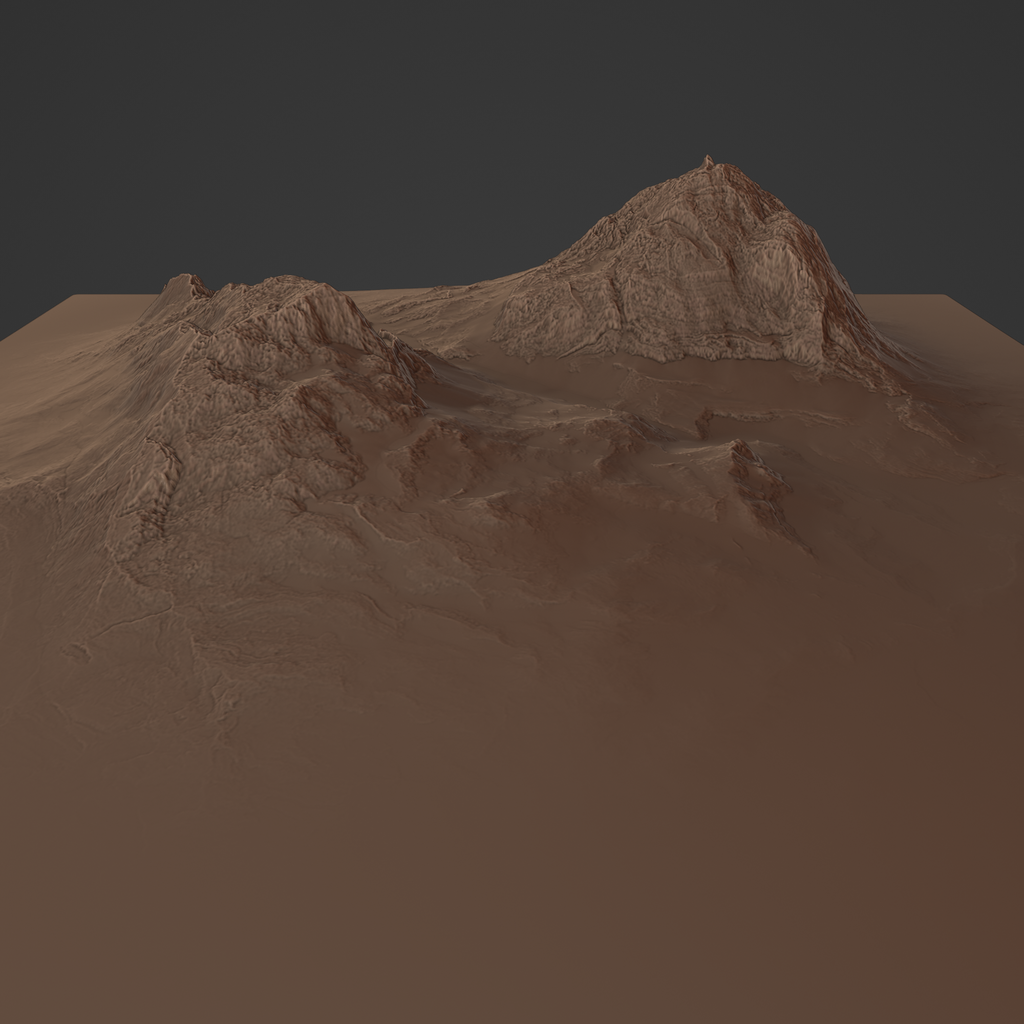 Landscape Terrain Brush Rugged | landscape brushes | BlenderKit