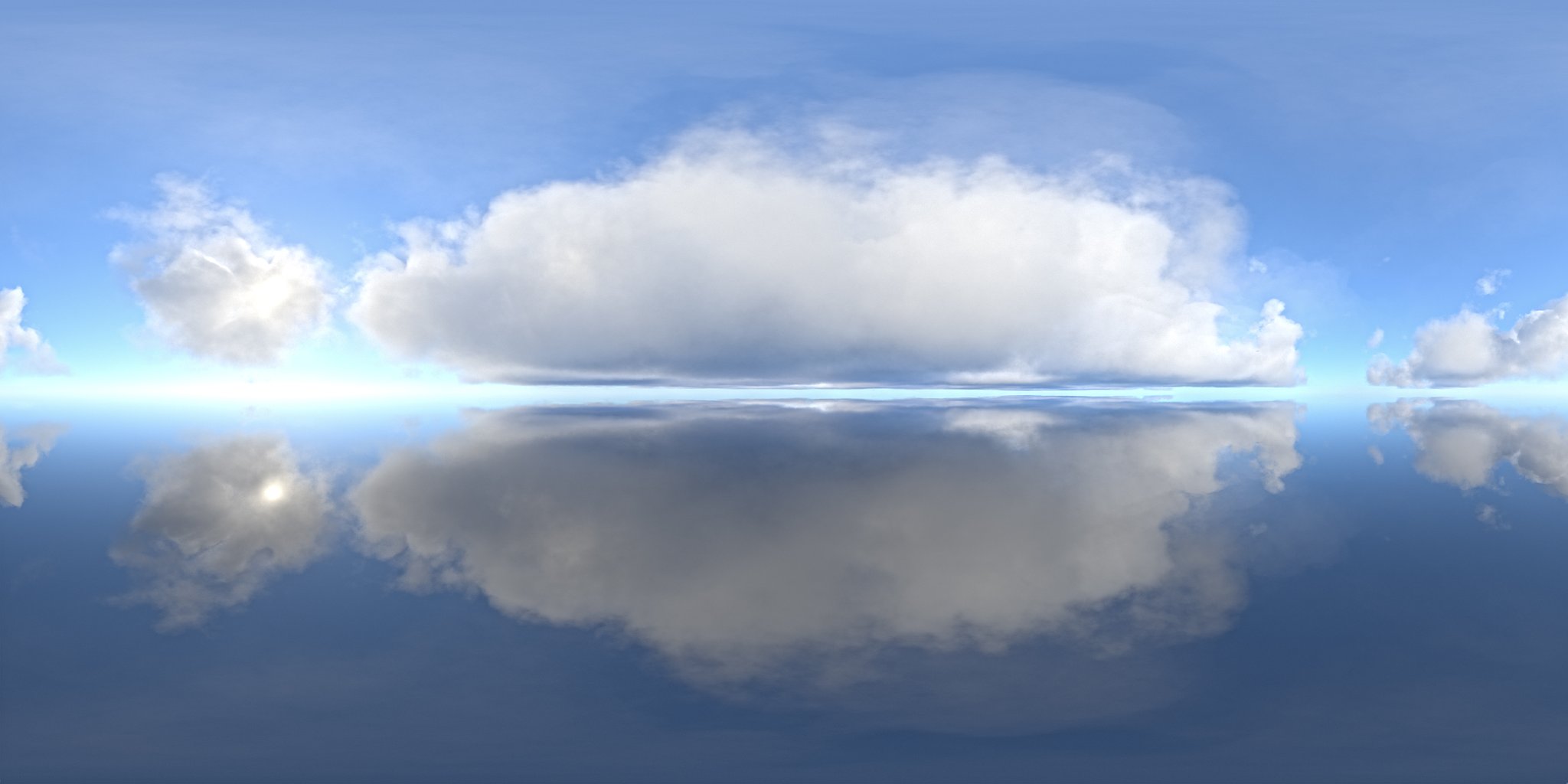 Infinite blue sky big clouds | Nature HDRis | BlenderKit