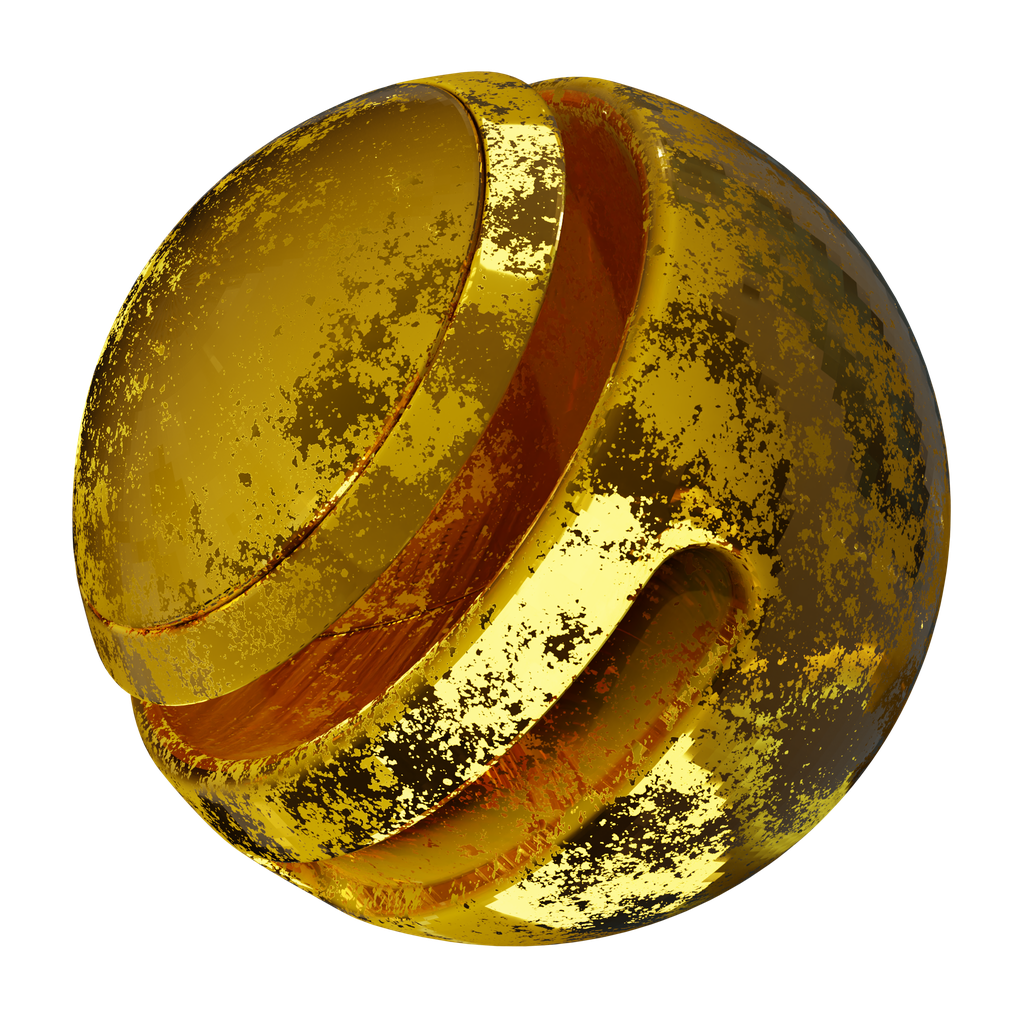 Rusted gold | FREE metal materials | BlenderKit