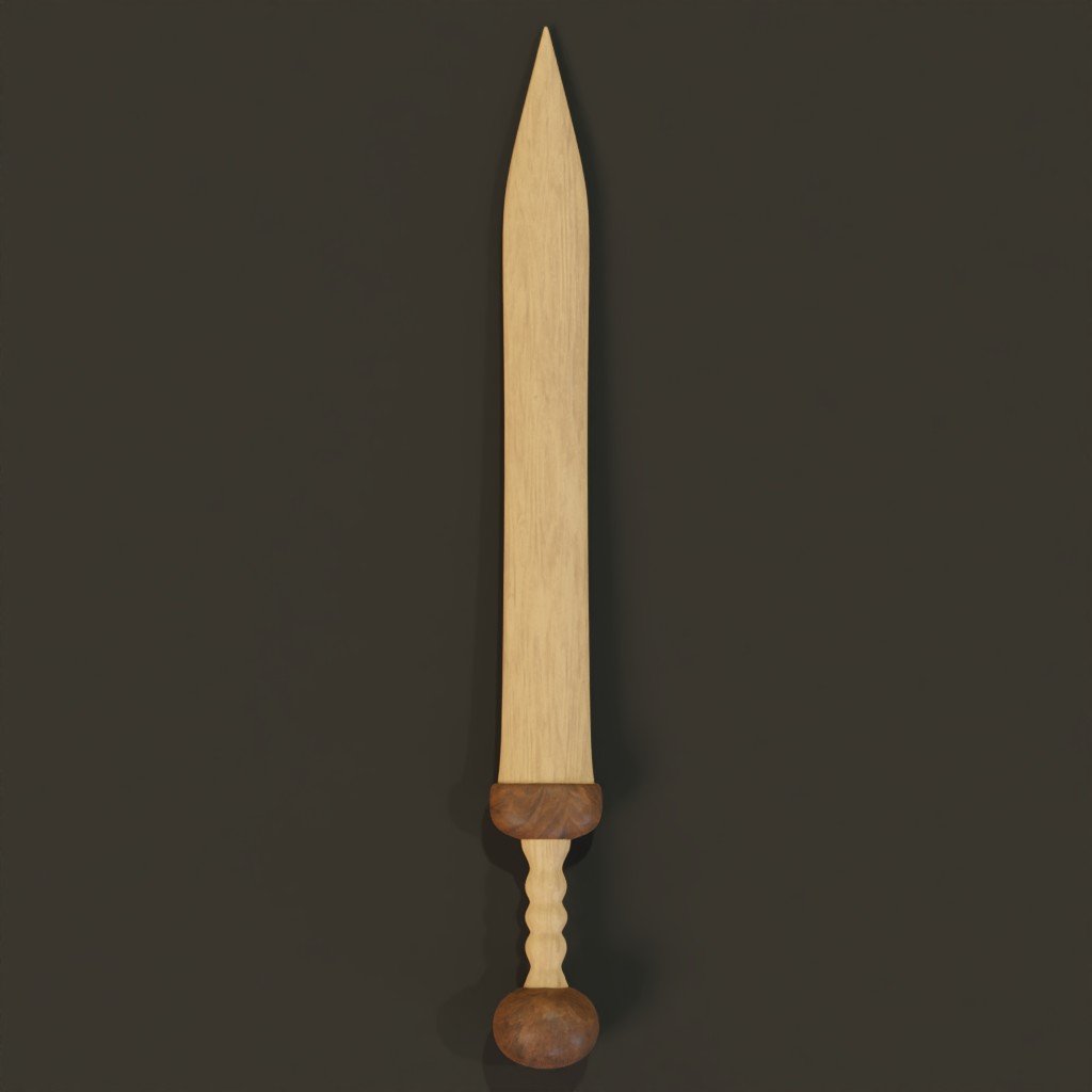 Wooden Roman Gladius | FREE Historical Weapons models | BlenderKit