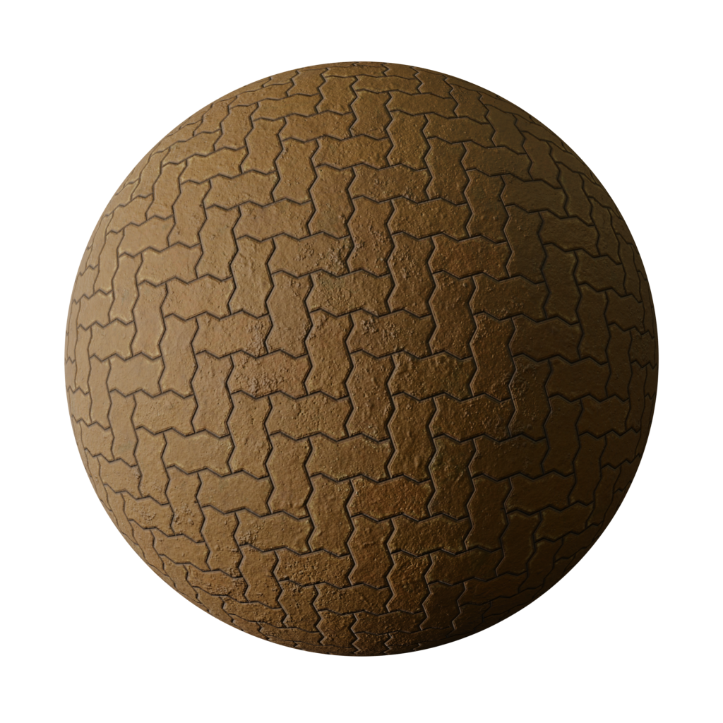 Dirty Zigzag Unipaver Bricks Brown Herringbone | FREE bricks materials ...