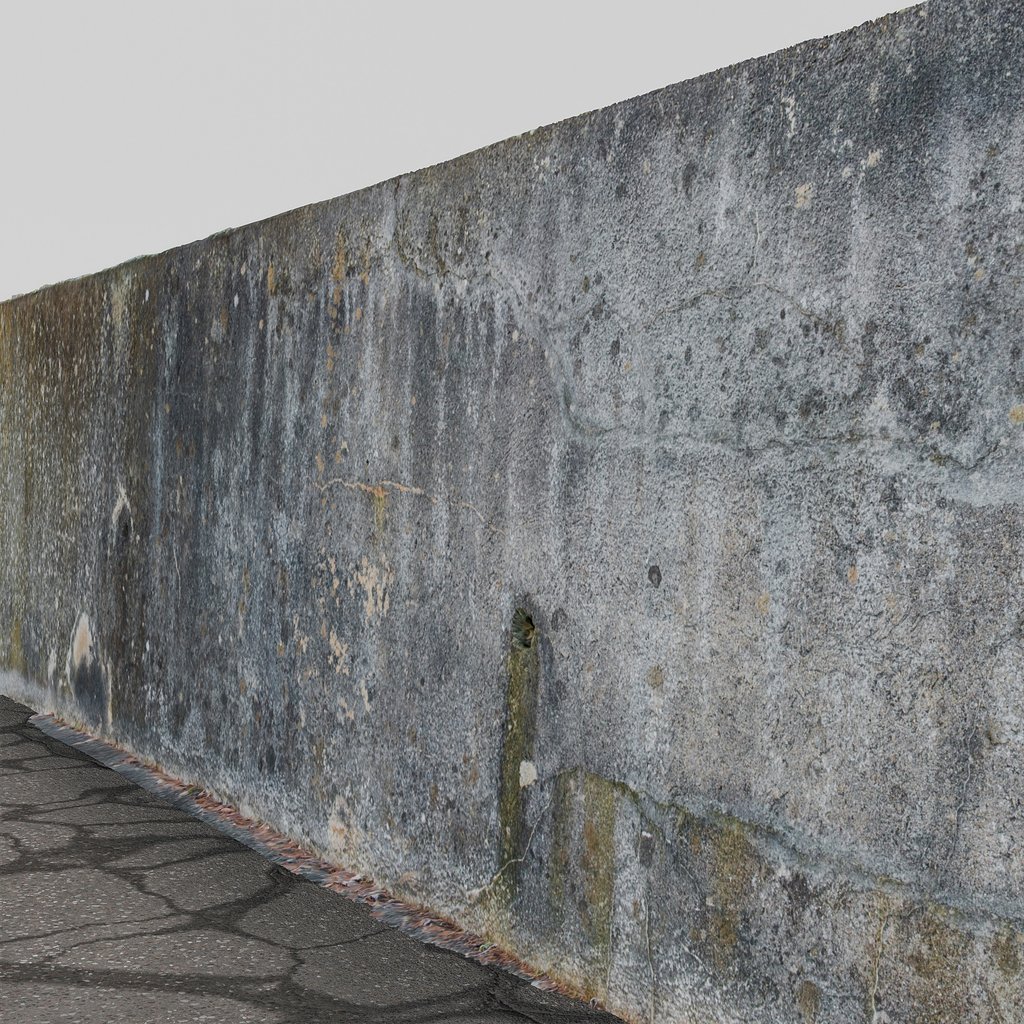 Real concrete wall | Urban Environment models | BlenderKit
