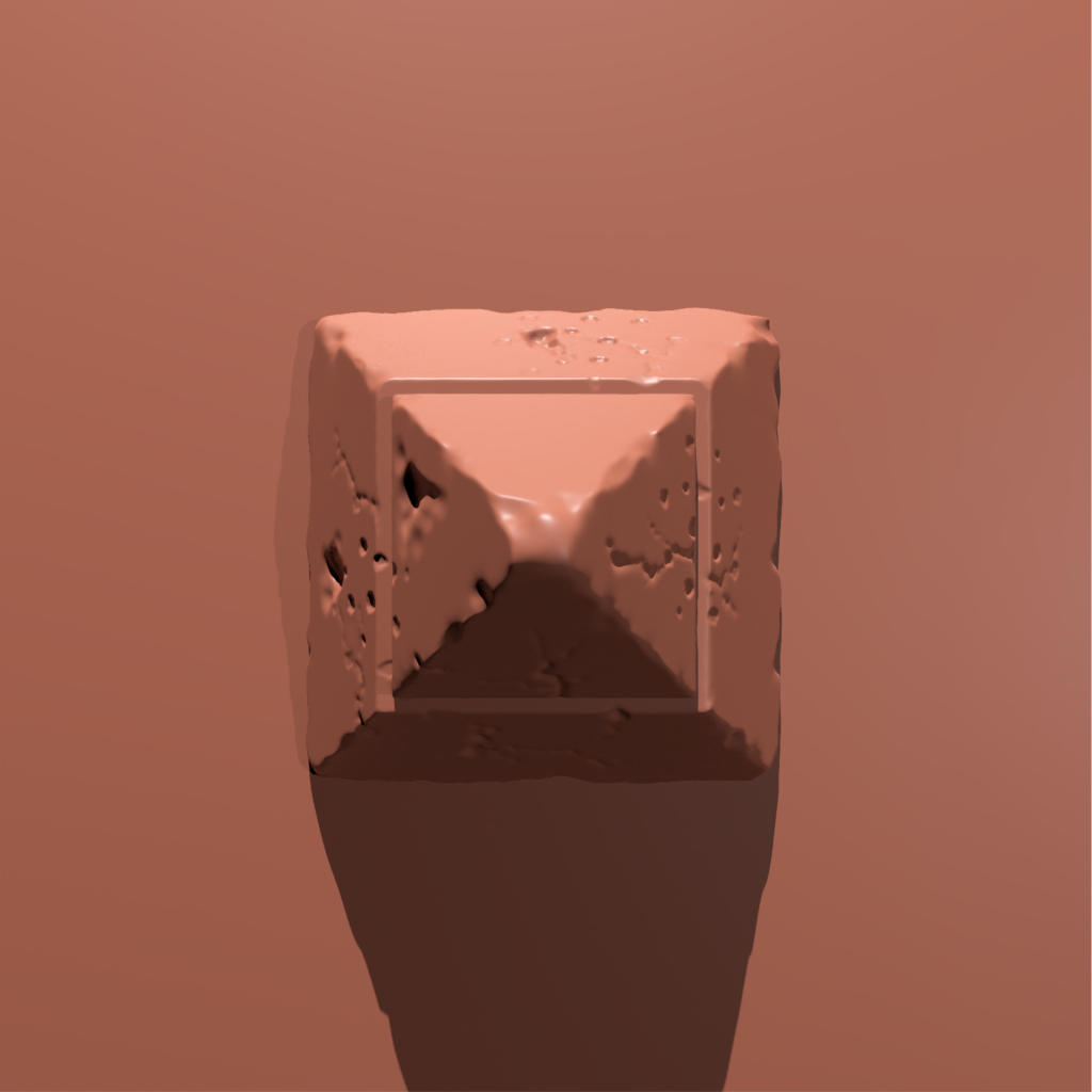 Damaged Square Spike | geometric brushes | BlenderKit