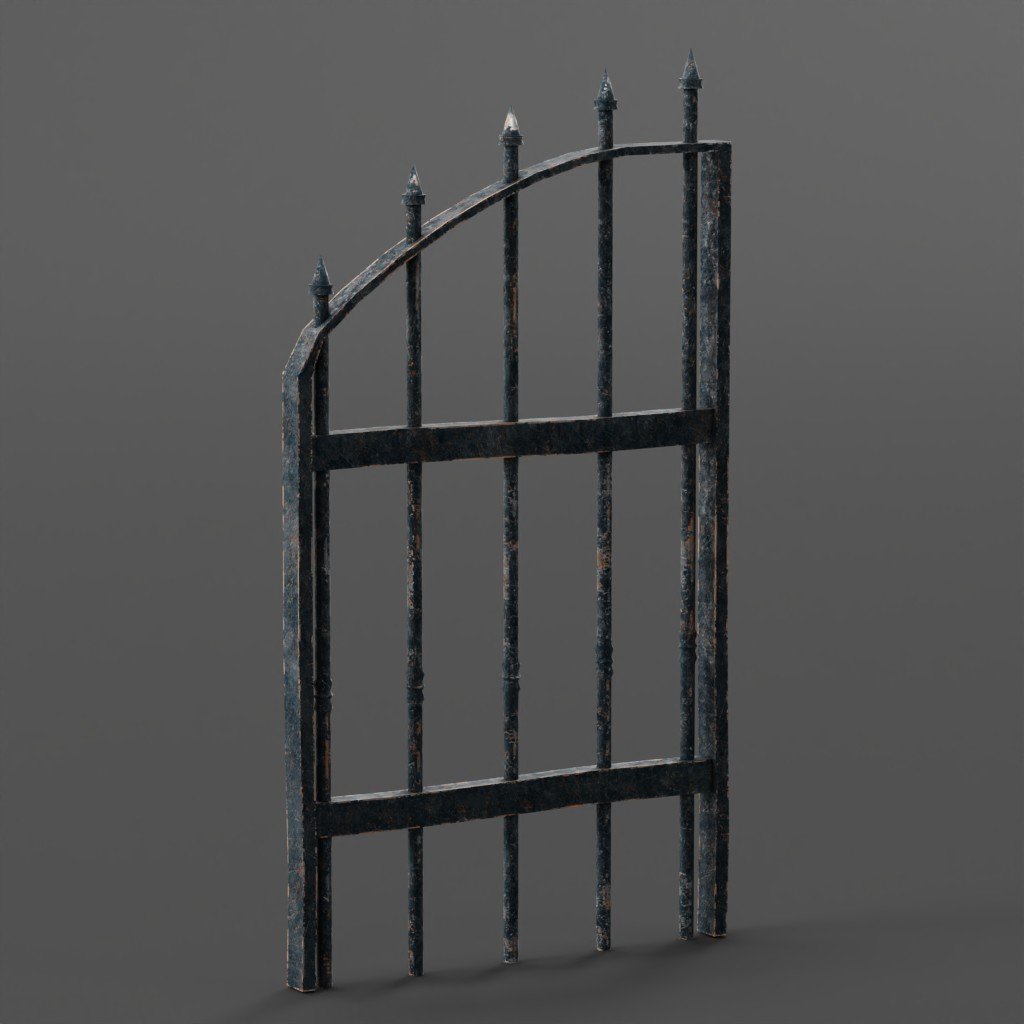 Graveyard fence gate | Fences models | BlenderKit