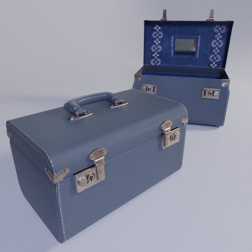 Blue Vanity Case | FREE Bags & Suitcases models | BlenderKit