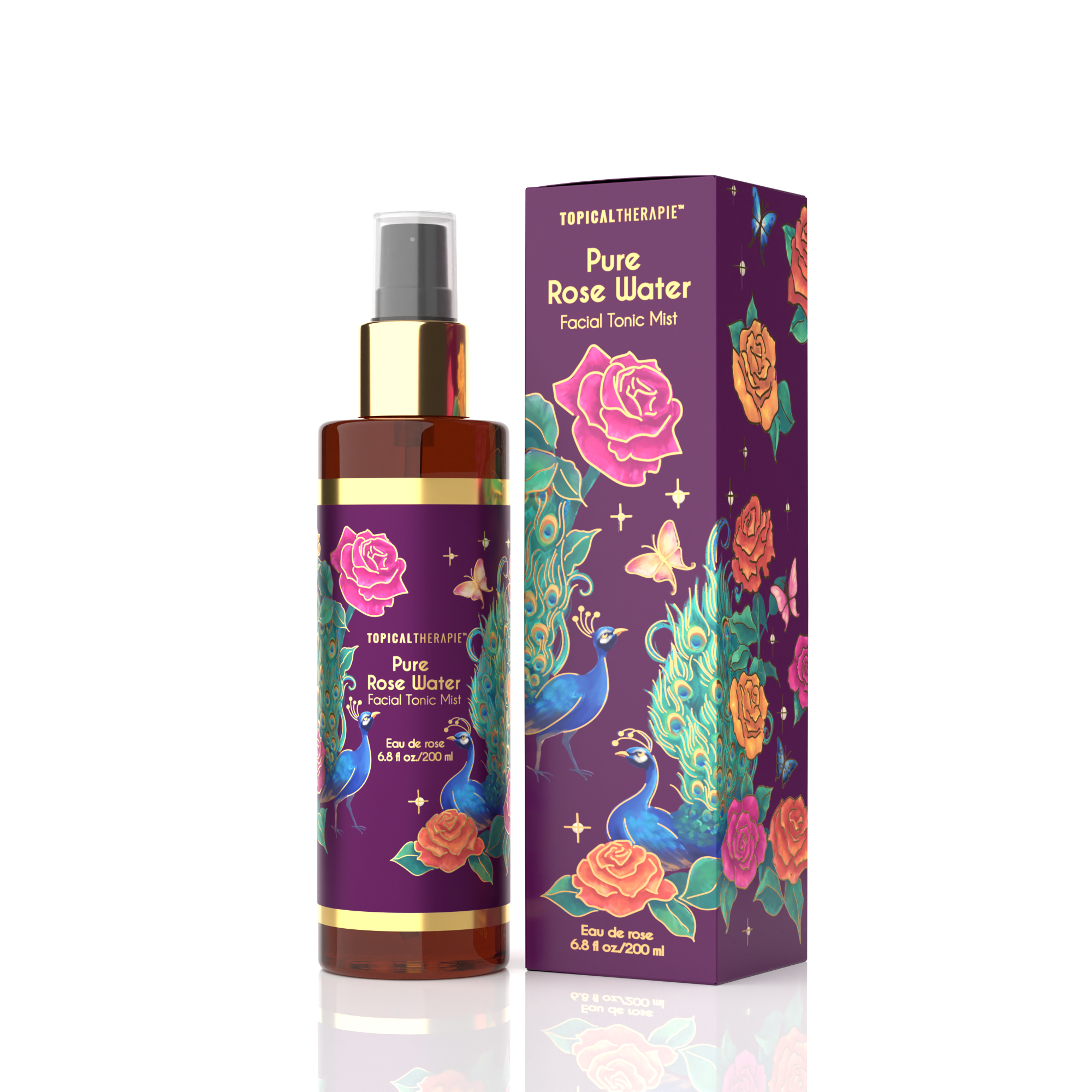 Multilayered label Rose water whitebg | Mockup scenes | BlenderKit