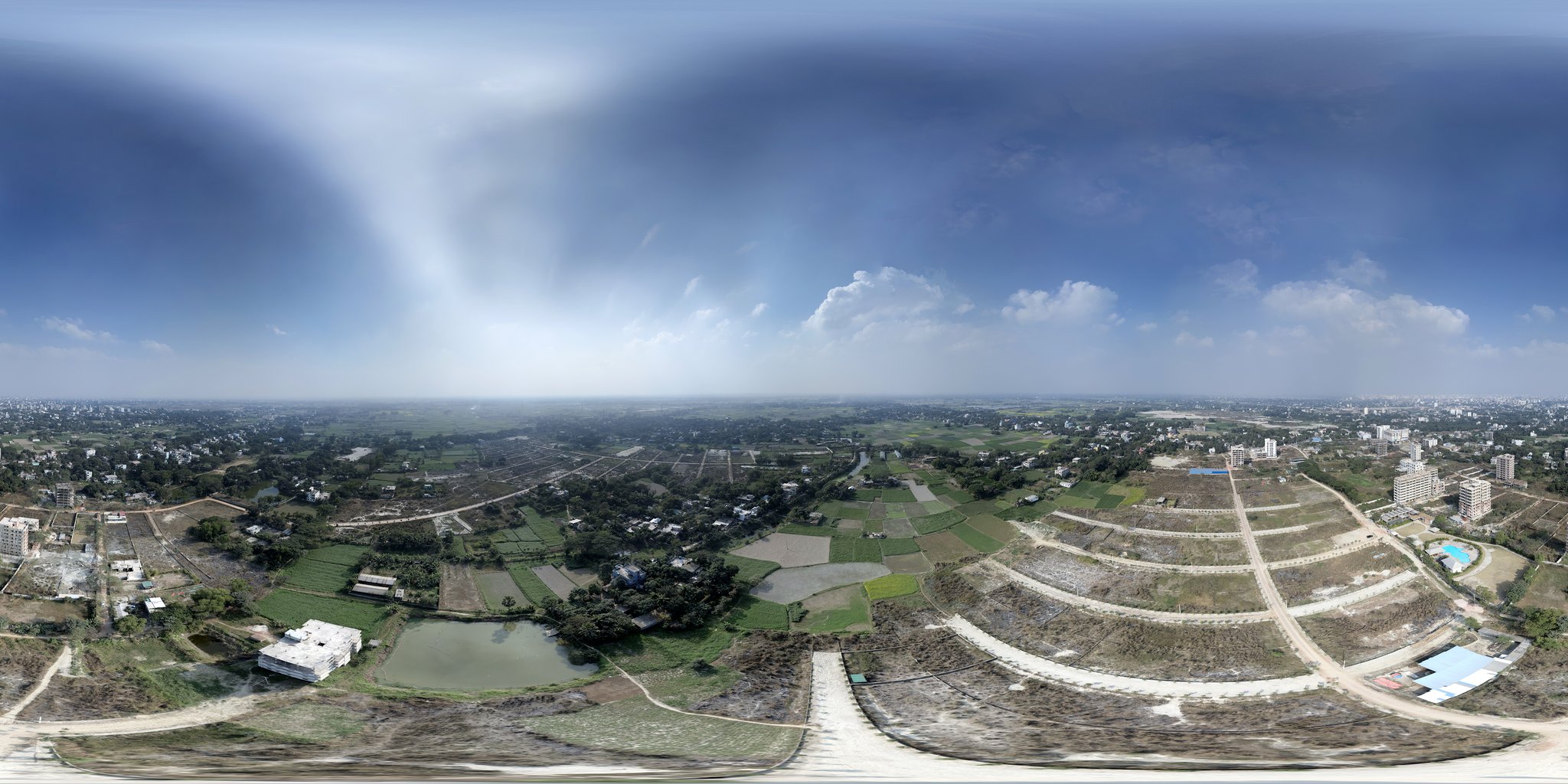 Aerial View of Rural Countryside | Landscapes HDRis | BlenderKit
