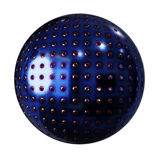 Outward perforated titanium | FREE metal materials | BlenderKit