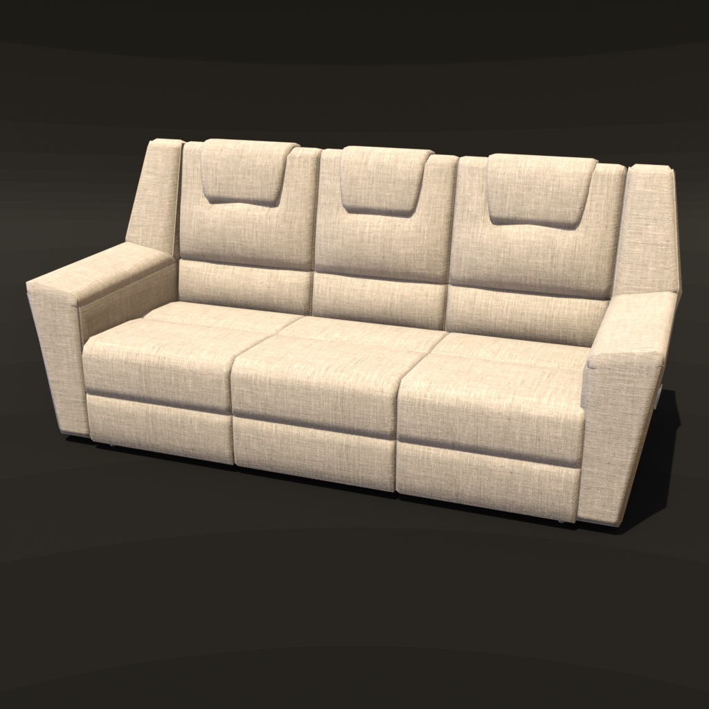 Comfortable 3 Seat Sofa Couch | Sofas models | BlenderKit