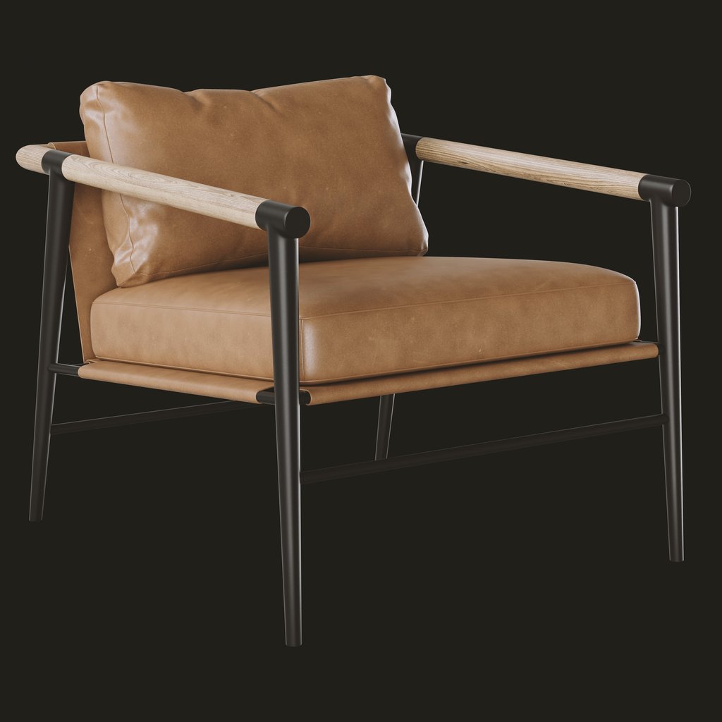 Four Hands Rowen Chair | Armchairs models | BlenderKit