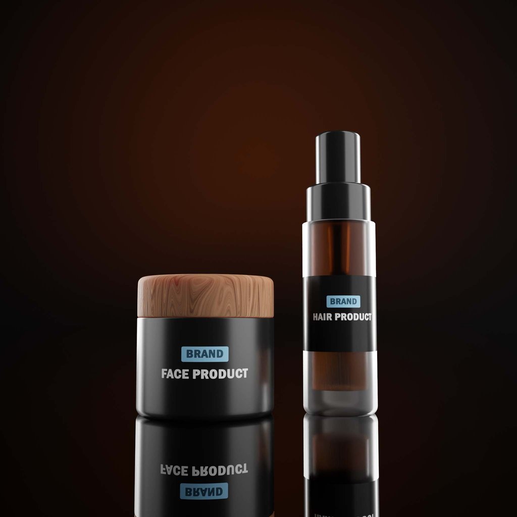 Face And Hair Product minimal design | FREE Mockup scenes | BlenderKit