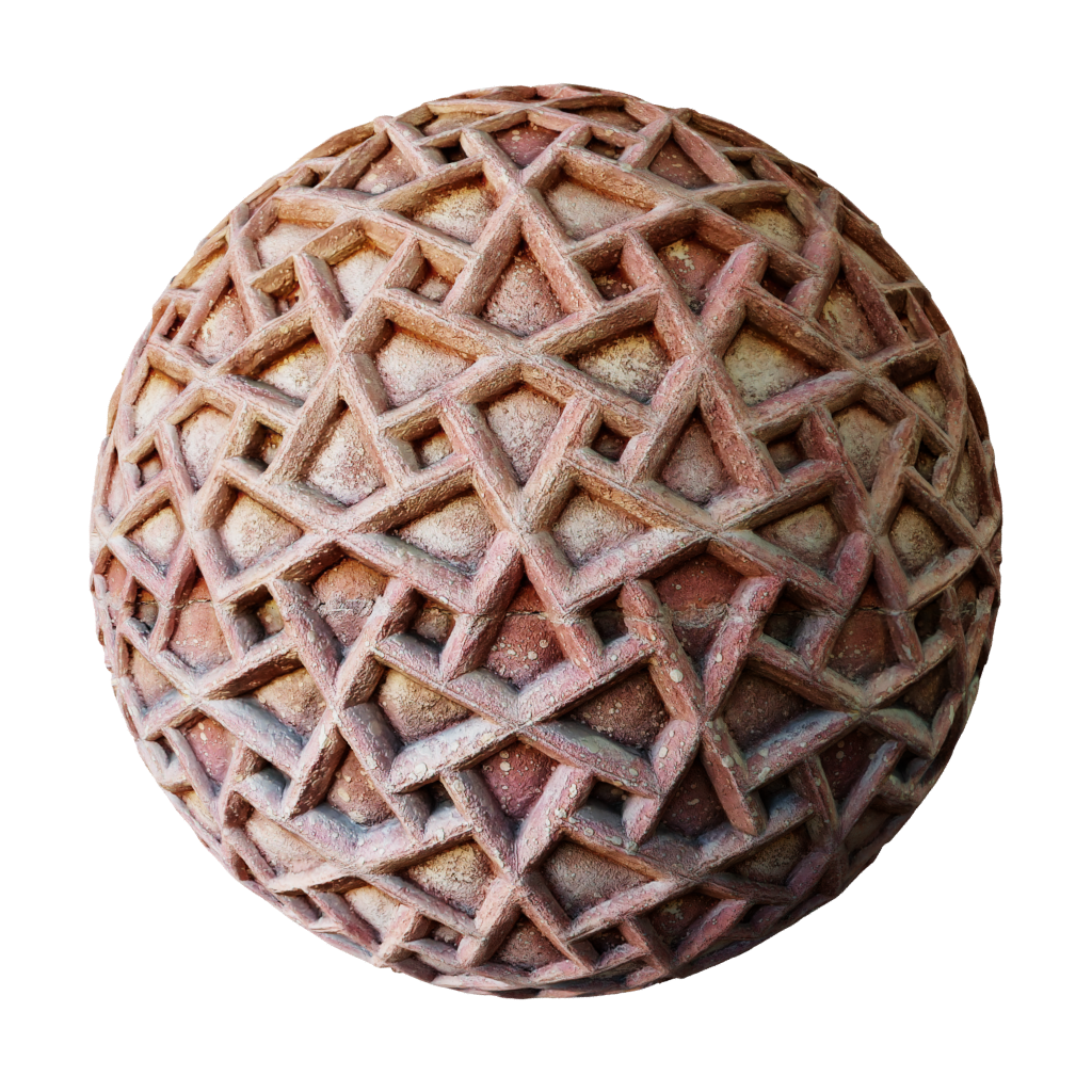 Carved Terracotta Wall Tiles | FREE tiles materials | BlenderKit