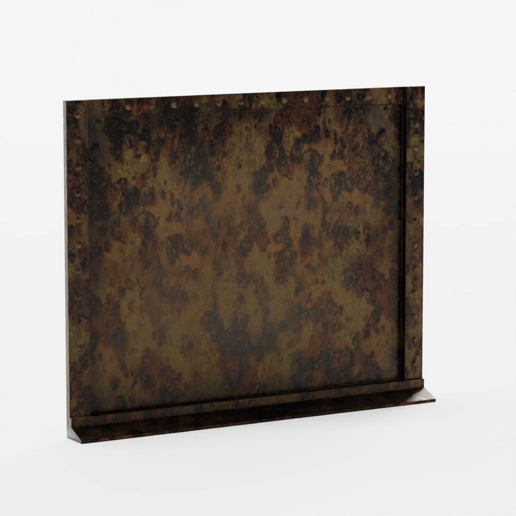 Rusted Metal Panel 6 | 3D Panels models | BlenderKit