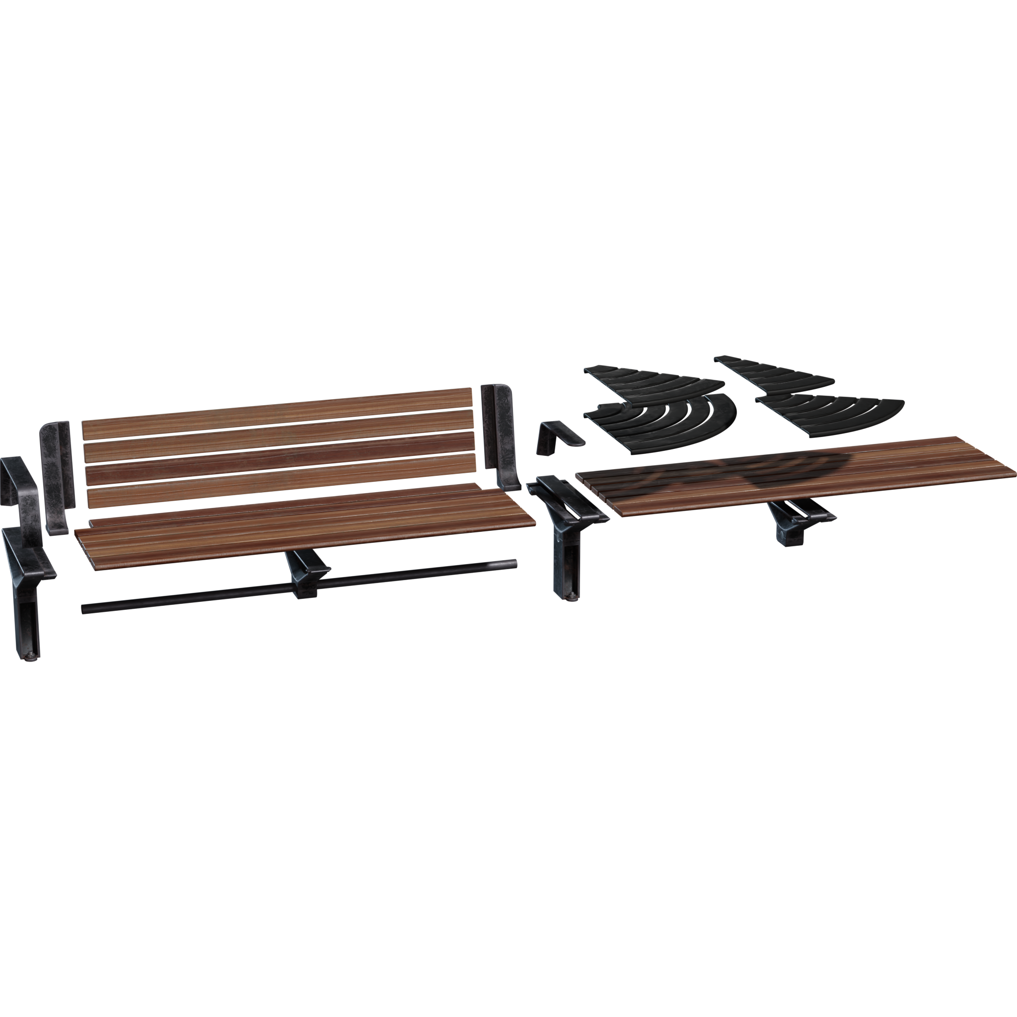 Modular Street Seating | FREE Chair-table Sets models | BlenderKit