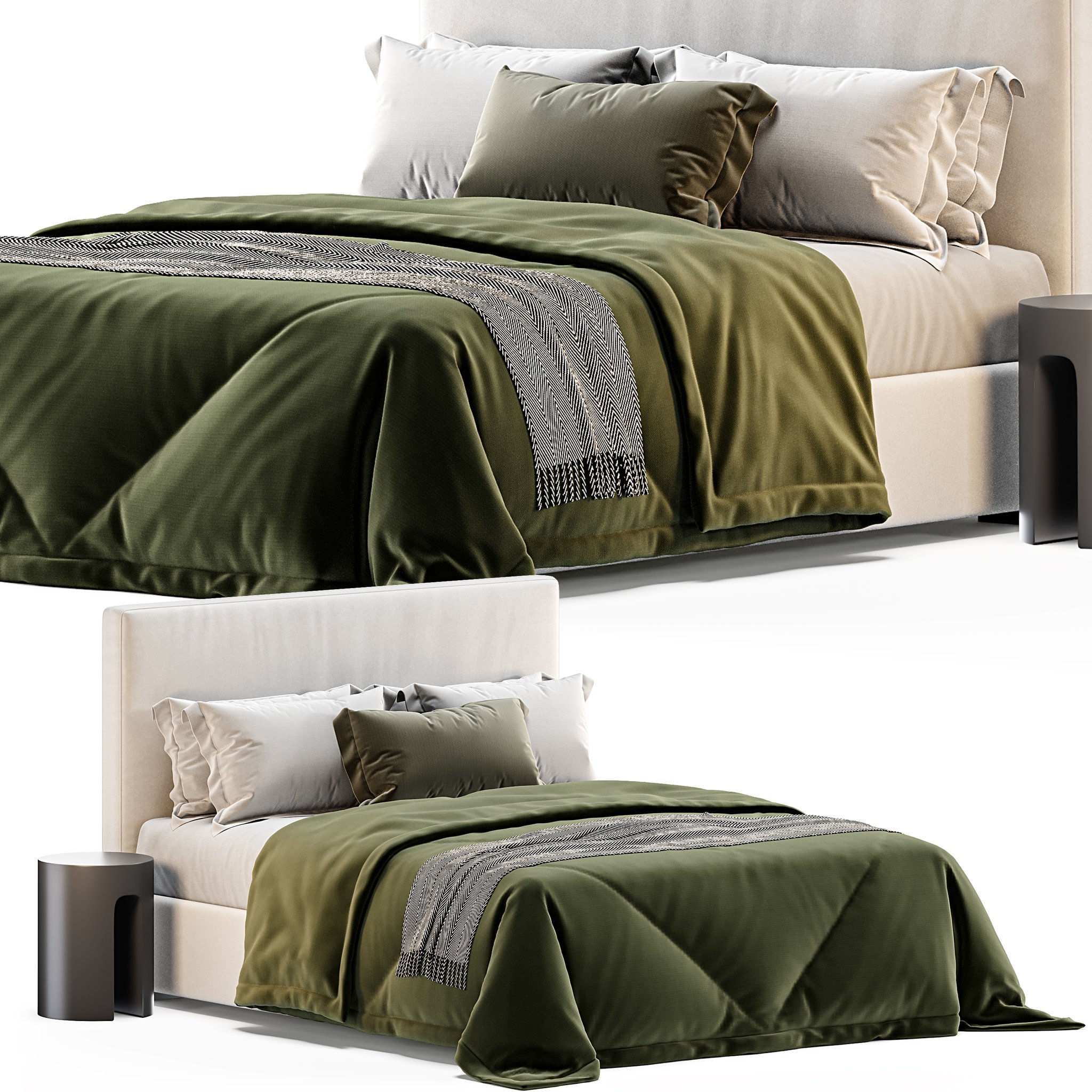 Bed Meridiani Stone Plus | Beds models | BlenderKit