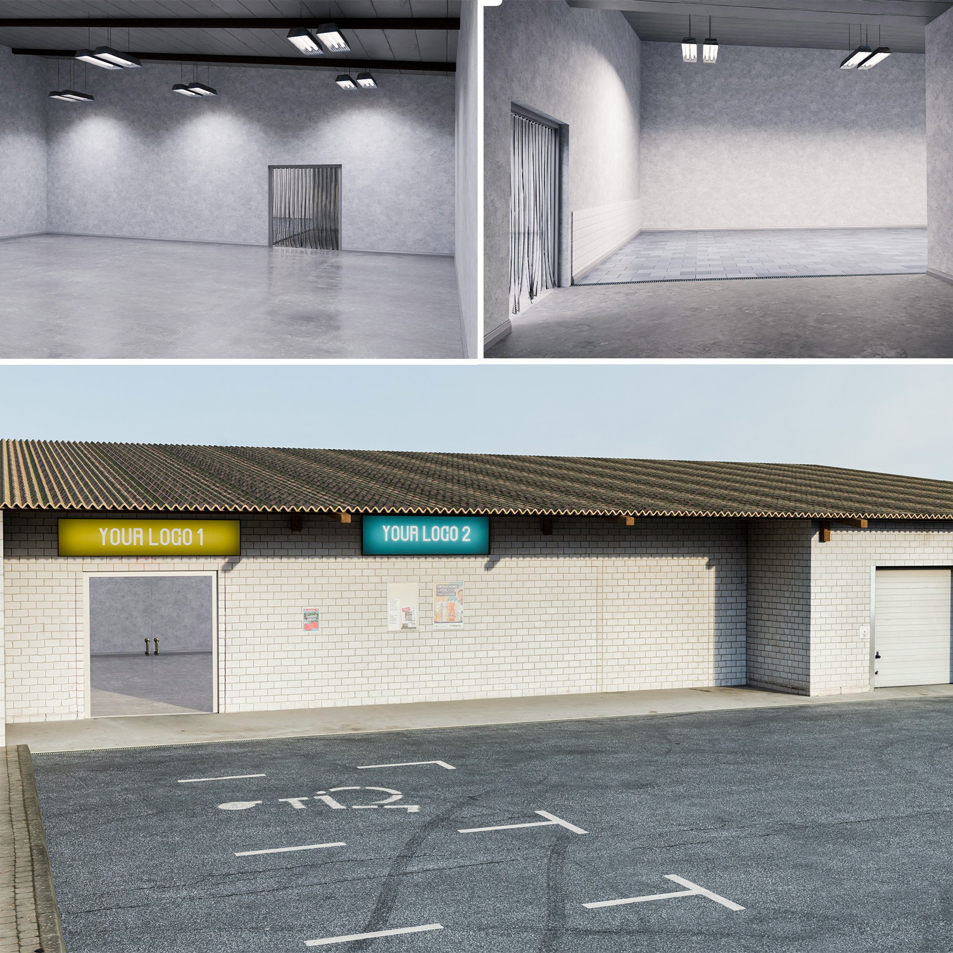 Urban shop with interior | Urban scenes | BlenderKit