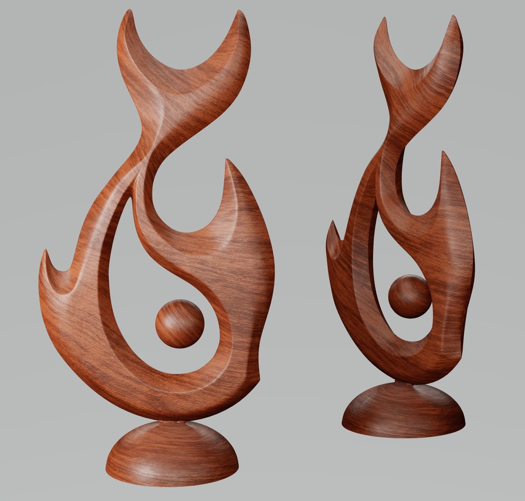 Wooden Fish | Architecture models | BlenderKit