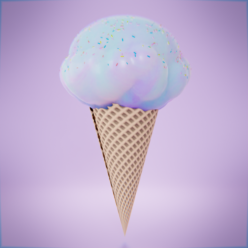 Ice Cream Cone | FREE Sweets / Desserts models | BlenderKit