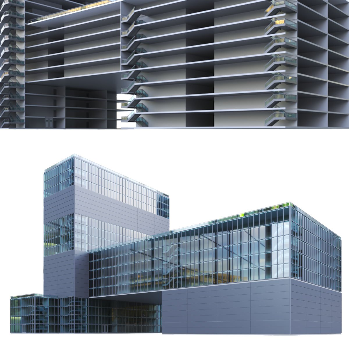 Building Tower Skyscraper Modern Glass | Commercial Buildings models ...